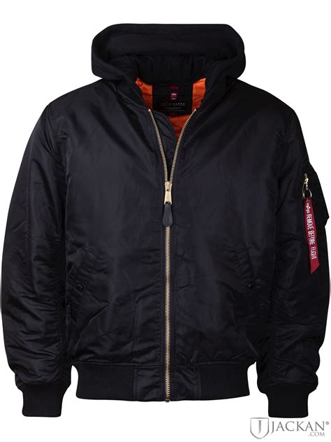 Ma 1 Zh Back Emb I Svart Från Alpha Industries