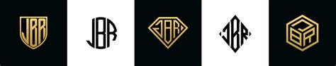 Initial Letters Jnq Logo Designs Bundle Royalty Free Vector