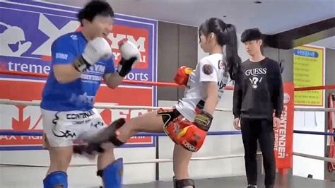 Korean Girl Always Aims For The Balls In Boxing Ballbusting
