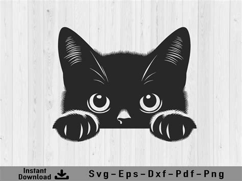 Cute Cat Svg Peeking Cat Svg Vector Graphic By Shikharay410 · Creative