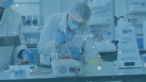 Animation Of Network Of Connections Over Diverse Scientists In Laboratory Stock Video Video Of