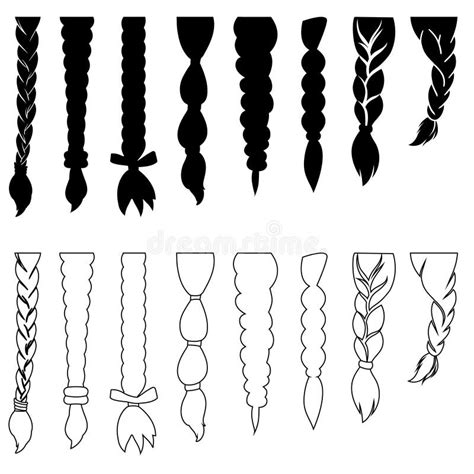 Hair Braided Icon Vector Women S Braid Illustration Sign Hair Symbol