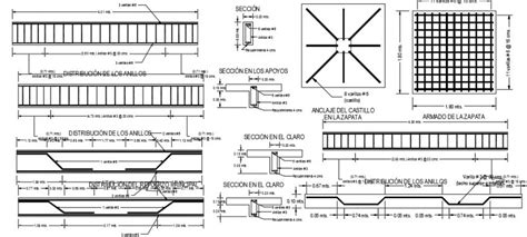 2d Construction Detailing Drawings Of Rcc Structural Blocks Dwg Autocad File