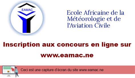Concours Eamac Inscription En Ligne Sur Eamac Ne