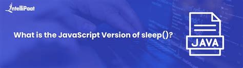 What Is The Javascript Version Of Sleep