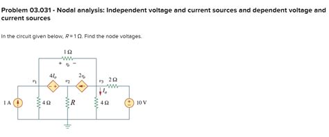Solved Problem 03031 ﻿nodal Analysis Independent Voltage