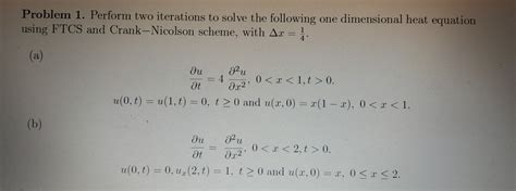 Problem 1 Perform Two Iterations To Solve The