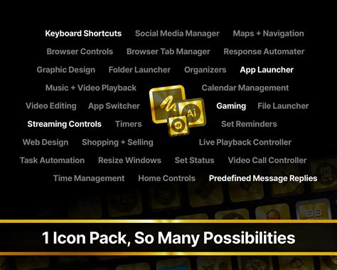 Stream Deck Icons Metals GOLD For Stream Deck Mini Stream Deck XL Mobile Touch