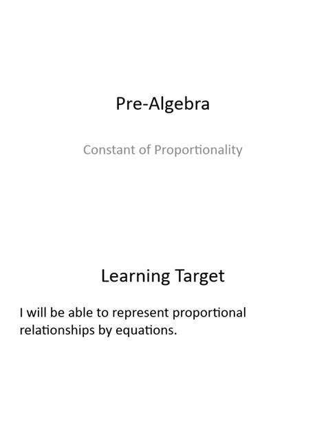 Constant Of Proportionality Powerpoint Pdf Mathematics