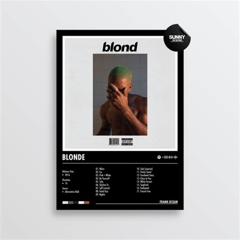 Frank Ocean Blonde Album Cover Poster Sunny Designs Posters
