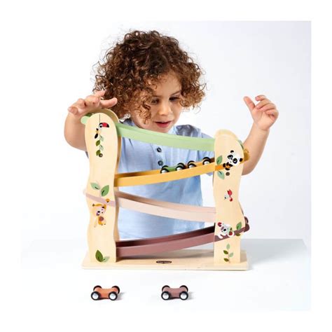 Rampe De Course Et 4 Voitures En Bois Boho Chic Tiny Love