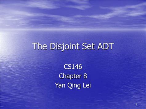 Ppt The Disjoint Set Adt Powerpoint Presentation Free Download Id3929210