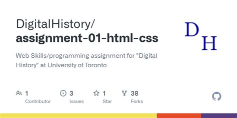 GitHub DigitalHistory Assignment Html Css Web Skills Programming Assignment For Digital