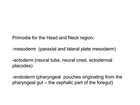 Development Of Head And Neck Final Ppt