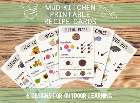 Mud Kitchen Recipe Cards Printable Eyfs Resource Forest School