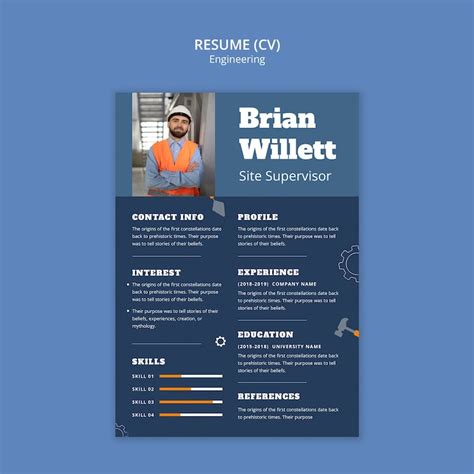 Operations Manager Cv Psd High Quality Free Psd Templates For Download