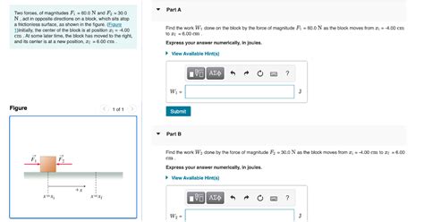 Solved What Is The Net Work Wnet Done On The Block By The Chegg Com
