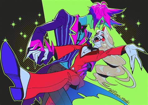 Safebooru 1boy 1girl Alastor Hazbin Hotel Blonde Hair Blush