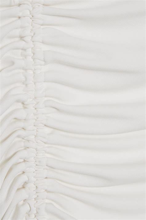 Alice Olivia Binnie One Shoulder Ruched Stretch Jersey Mini Dress