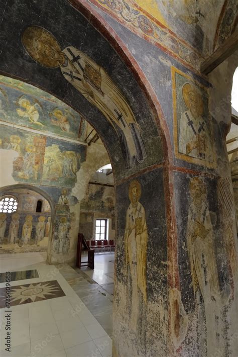 Frescoes Depicting Scenes From The Bible Fulfill The Interior Of Saint