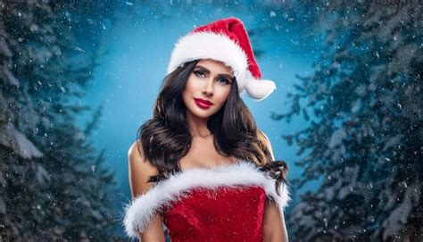 Beautiful Female Santa Ai Generated Premium Ai Generated Image