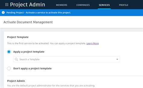 Template Projects Are Not Displayed When Copying Project Settings For A