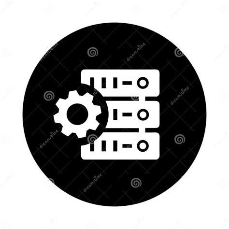 Database Setting Server Icon Black Vector Design Stock Illustration