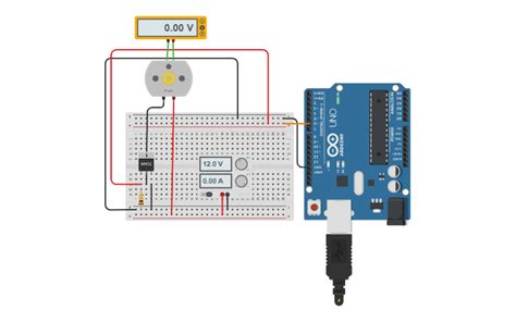 circuit design arduino mosfet tinkercad