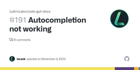 Autocompletion Not Working Issue JudiniLabs Code Gpt Docs GitHub
