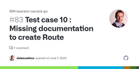 test case 10 missing documentation to create route · issue 83 · ibm