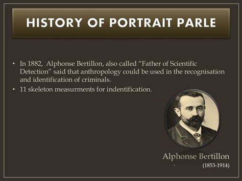 Portrait Parle Via Bertillon System By G S Shaktawat