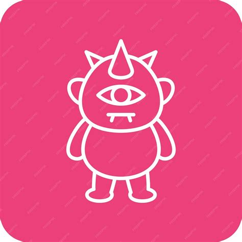 Premium Vector Cyclop Monster Icon