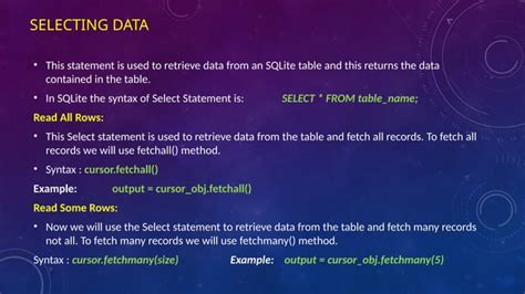 Sqlite 3 Chapter 4 Bca Notes Python Nep Syllabus Pptx