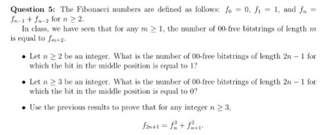solved the fibonacci numbers are defined as follows f 0