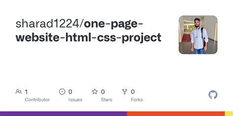 Github Sharad1224one Page Website Html Css Project