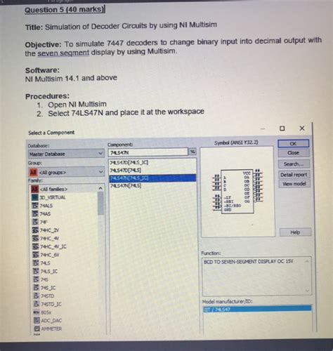 Multisim 14 1 Bcd To 7 Segment Display Decoder Pin Out Qleroroom