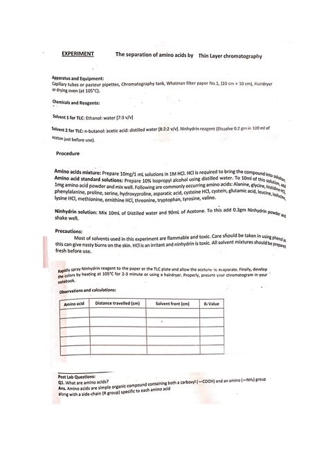 Analytical Practical 6 TLC B Copy Thermodynamics Studocu