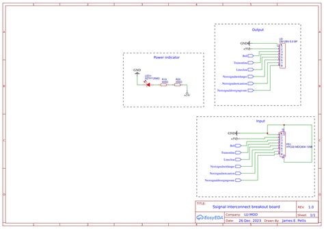 LU MOD Signalling Interconnect Protocol Breakout Board EasyEDA Open Source Hardware Lab