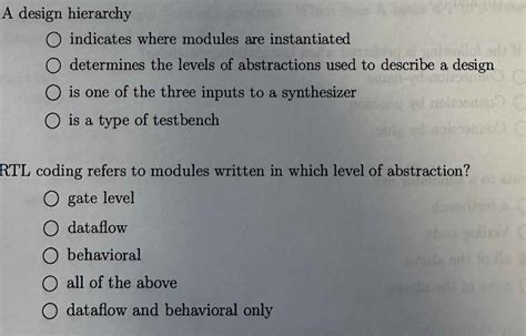 solved a design hierarchy indicates where modules are