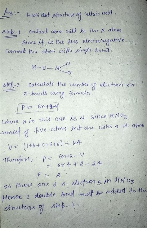 [solved] Draw The Lewis Structure For Nitric Acid Hno How Many Total Course Hero