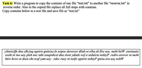 Solved Task 6 Write A Program To Copy The Contents Of One