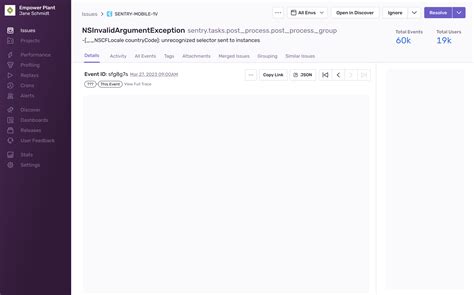 Event Selection Header Revisions · Issue 46825 · Getsentrysentry · Github