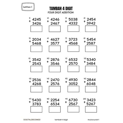 Pdf Latih Tubi Latihan Matematik Math Drills Mathematics Workbook