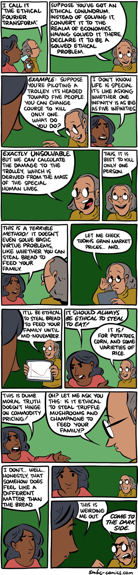 The Ethical Fourier Transform Smbc Rbadphilosophy