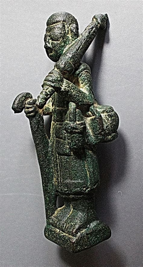 พระสิวลีหล่อโบราณ หลวงพ่อแฉ่ง วัดบางพัง นนทบุรี ยุคแรก 1491w เปียโนพระเครื่อง