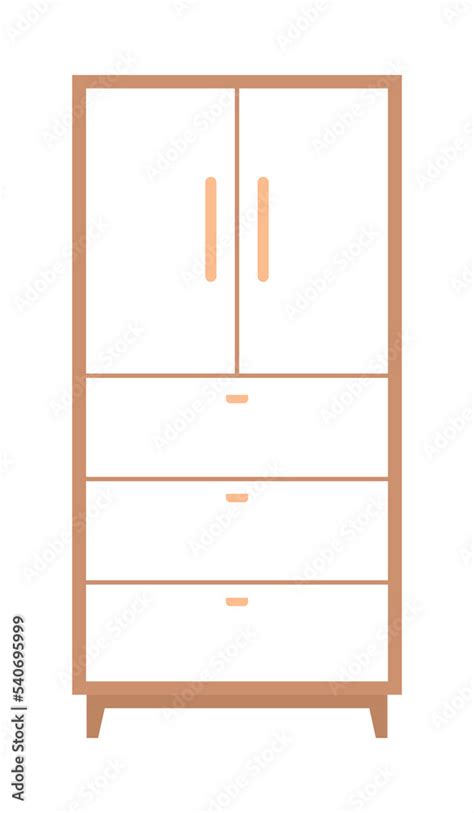 Vector De Stock Office Cabinet Semi Flat Color Vector Object Interior Detail Editable Element