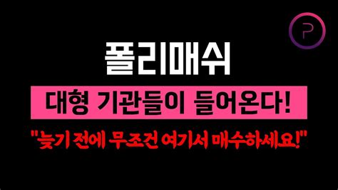 폴리매쉬 Rwa 2경원 시장 대형 기관들의 매수세가 들어오기 전에 무조건 매수해야 합니다 폴리매쉬코인 분석 및 전망 Youtube