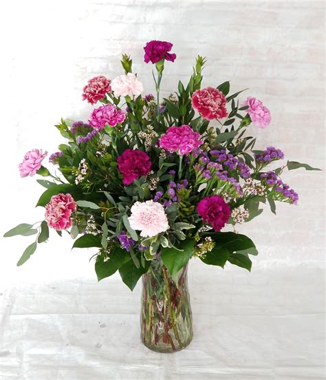 Purple Carnation Flower Arrangements