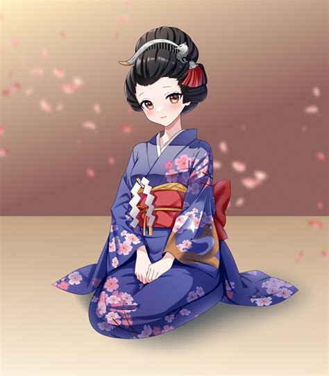 Japanese Girl In Kimono By Himetyan On Deviantart