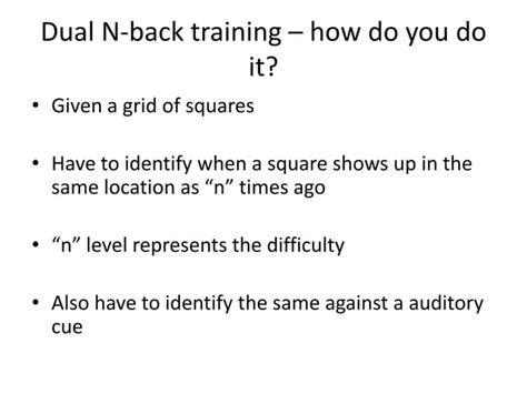 Brain Training Dual N Back Pptx